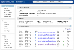 Cache software updates | CACHEBOX web caching appliance | ApplianSys